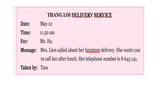 Unit 2 making arrangements | PPTX