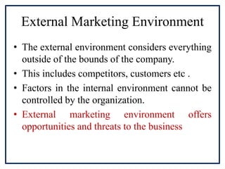 Unit 2 marketing_environment_marketing_strategy | PPT