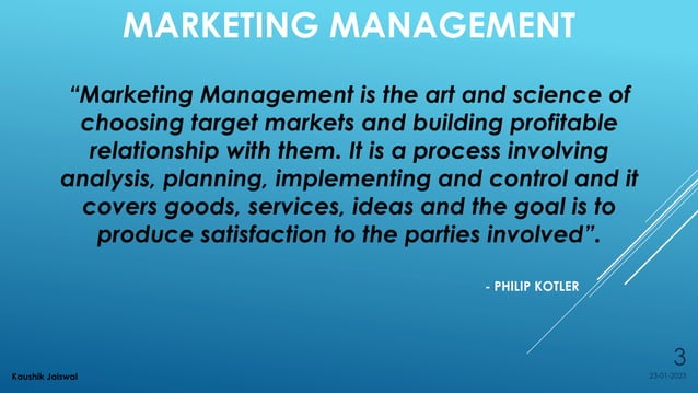 Unit 2 - Introduction to Marketing Management | PDF | Business ...