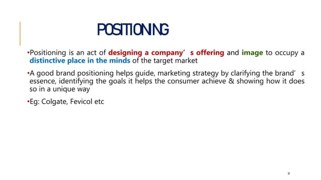 Unit 2 Market Segmentation, Targeting, Differentiation & Positioning ...