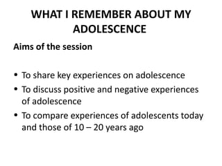 Unit 2 meaning of adolescence and its implications for public health | PPT