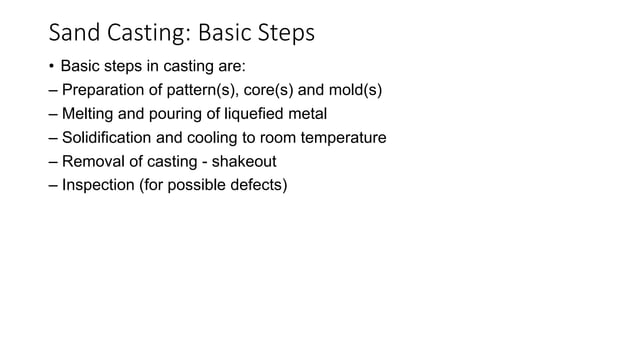 Unit 2 Metal Casting.pptx | Physics | Science