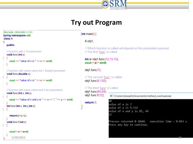 Unit 2 Methods and Polymorphism-Object oriented programming | PPT