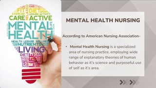 UNIT 2 Principles and Concept of Mental Health Nursing | PPTX