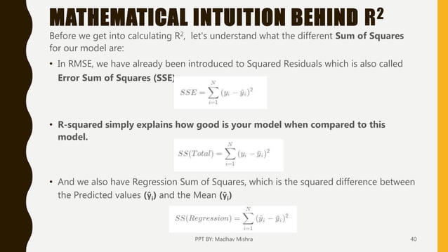 Machine Learning Unit 2 Semester 3 MSc IT Part 2 Mumbai University | PPTX