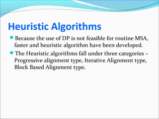 Multiple Sequence Alignment-just glims of viewes on bioinformatics. | PPT
