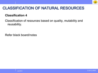 Unit 2 natural resources lecture 1 | PPTX
