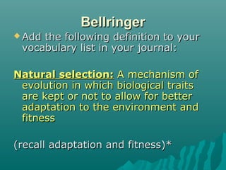 Unit2 natural selection | PPT