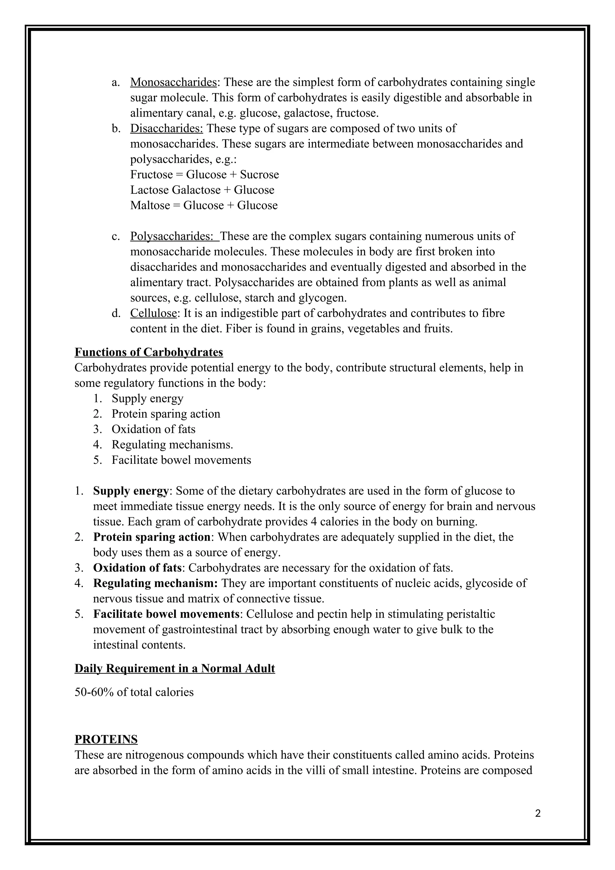 classification of food, in the terms of nutrition | DOCX