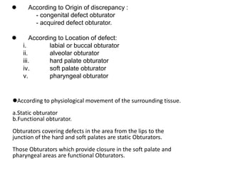 Unit 2 Obturators.pptx