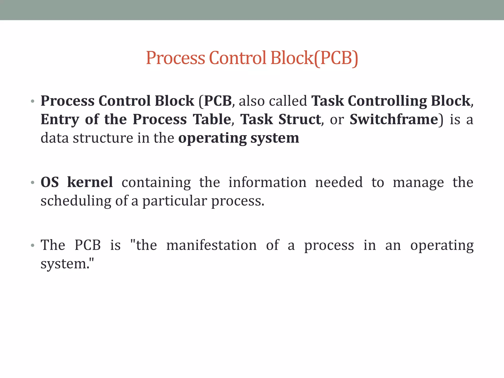 Unit 2os Process Management Pptx Operating Systems Computer Software And Applications