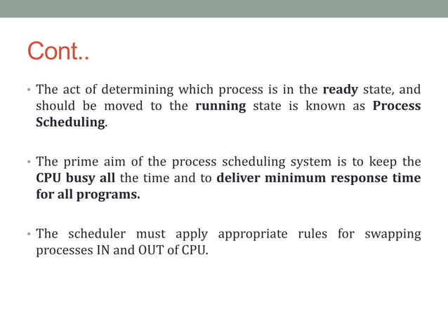 Unit 2os Process Management Pptx Operating Systems Computer Software And Applications