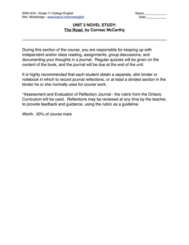 The Road, by Cormac McCarthy | PDF | Publishing Industry | Industries