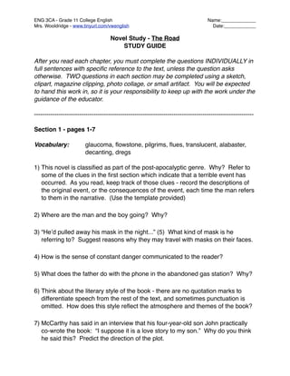 The Road, by Cormac McCarthy | PDF | Publishing Industry | Industries