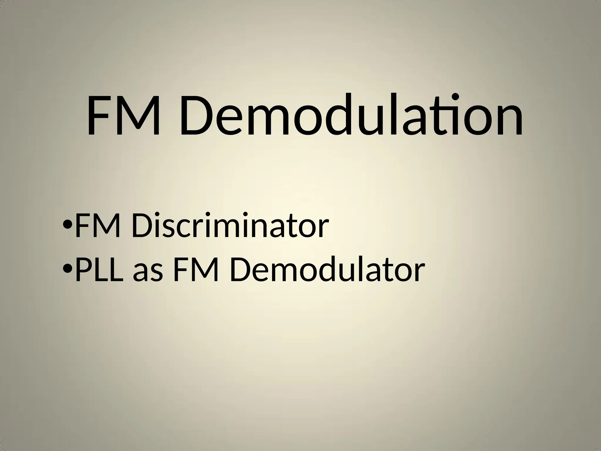 ANGLE MODULATION -Waveform &Its Characteristics | PPT