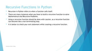 Comprehensive Guide to Python Functions: Definitions, Arguments, and ...
