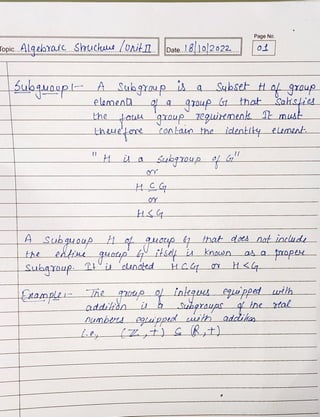 Algebraic Structure Part 2 DSTL | PDF