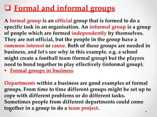 IGCSE BUsiness Studies Unit 2 people in business lecture ppt | PPTX