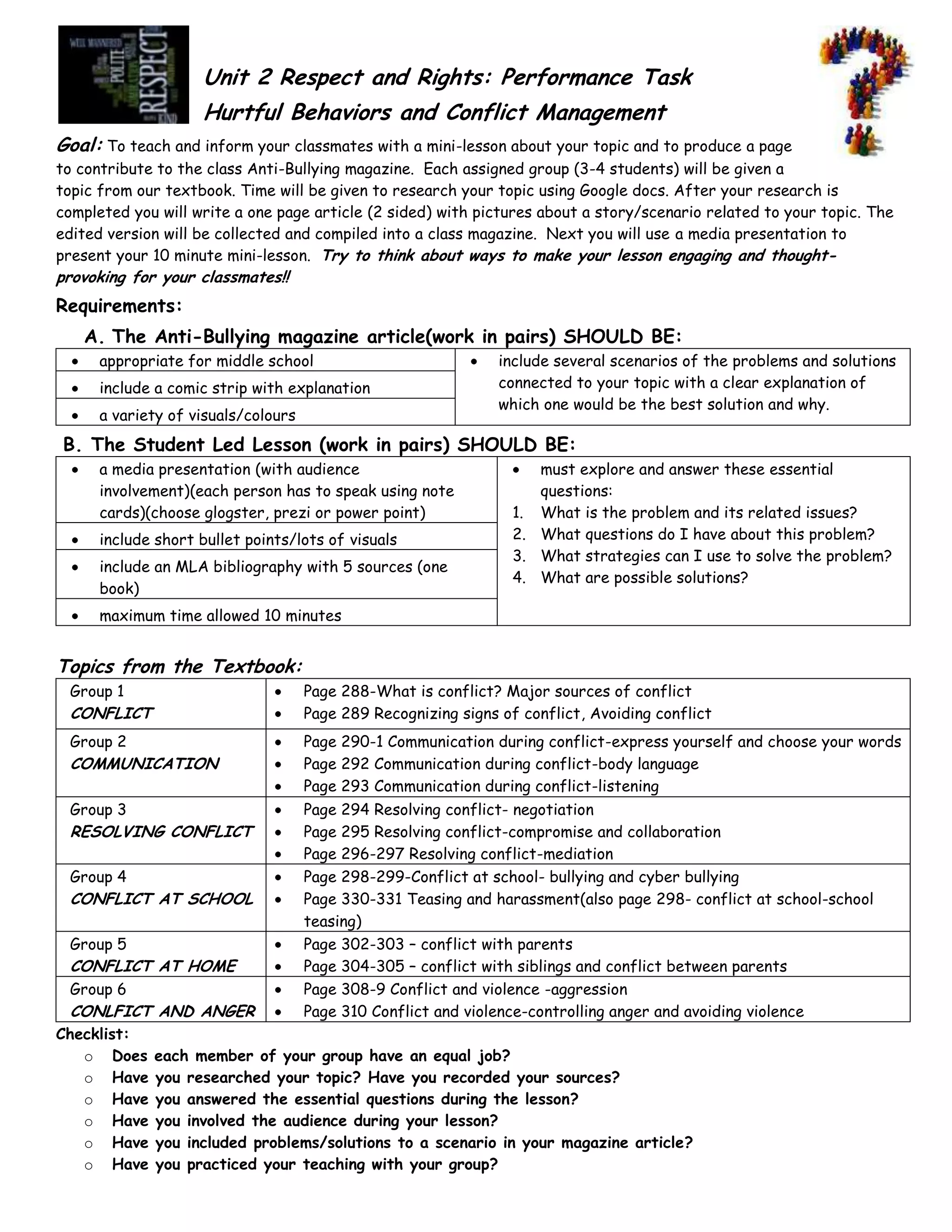 Unit 2 performance task student handout | DOCX