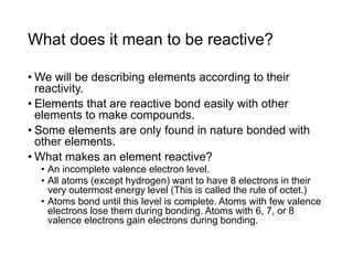 Unit 2 periodic table in coursework).ppt