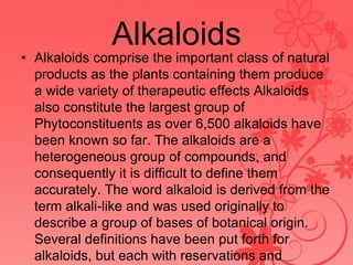 Introduction to Secondary Metabolites | PPTX