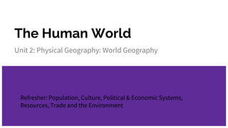 Unit 2: Physical Geography PPT (World Geography) | PPTX
