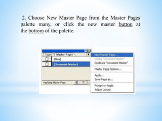 CREATING A MASTER PAGE | PPT