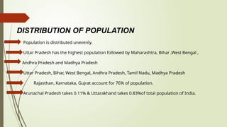 unit 2 population of India people of india | PPTX
