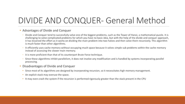 Divide and Conquer / Greedy Techniques | PPTX | Programming Languages | Computing