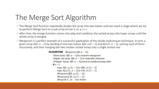Divide and Conquer / Greedy Techniques | PPTX