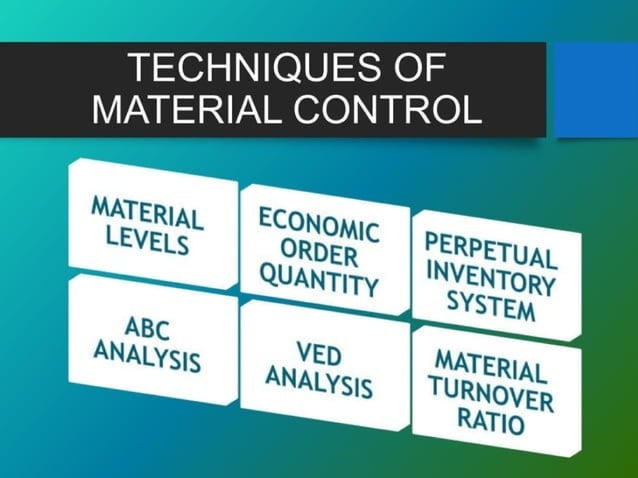 Unit 2 PPT.pptx Material Control and Material Issues | PPT