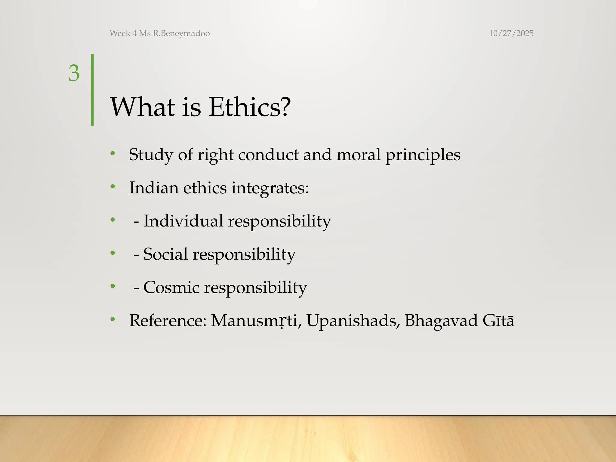 PPT on Values and Virtues In Indian Ethics- Cardinal Virtues | PPTX