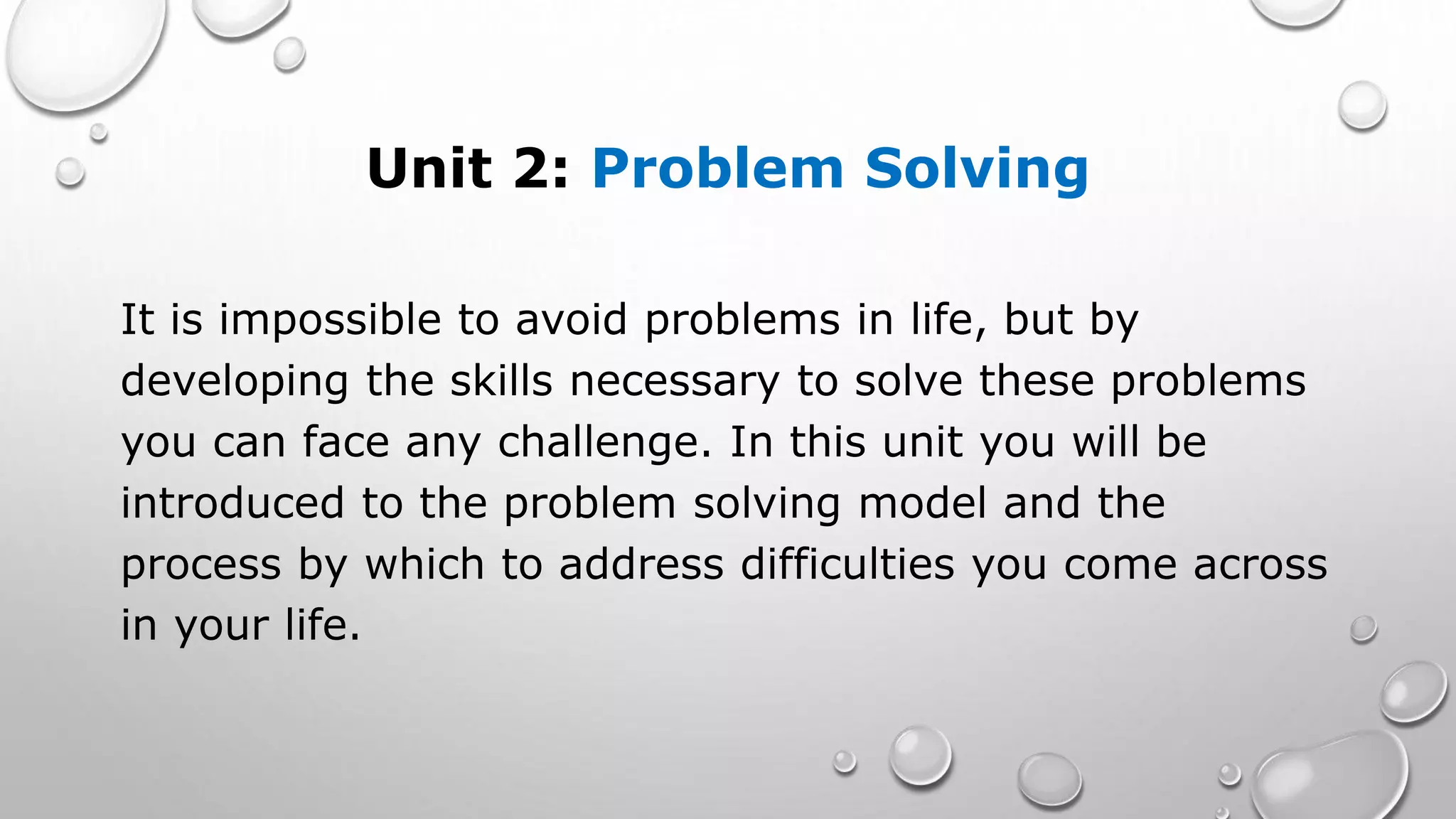 Unit2 problem solving | PPT