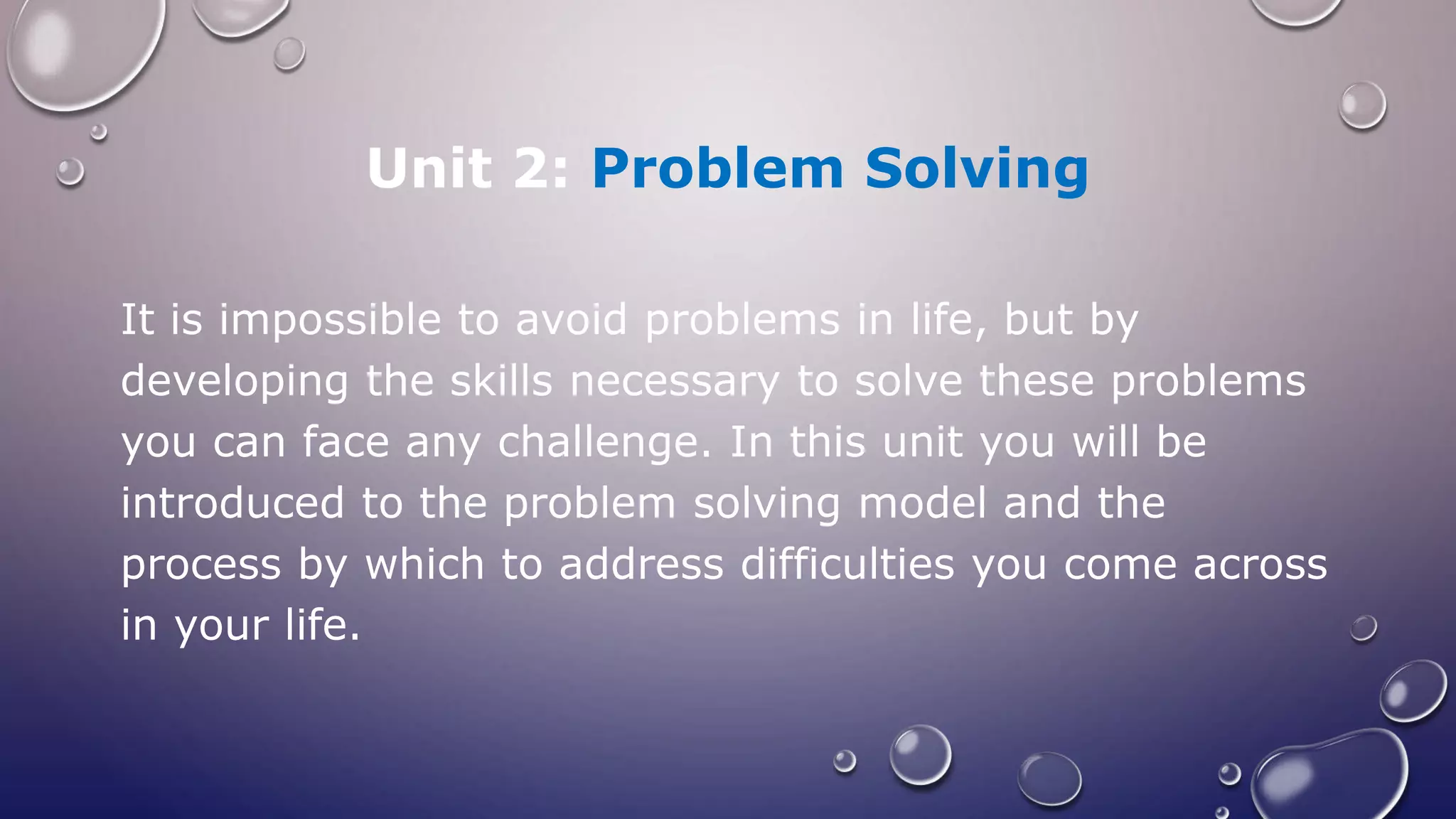Unit 2 Problem Solving | PPT