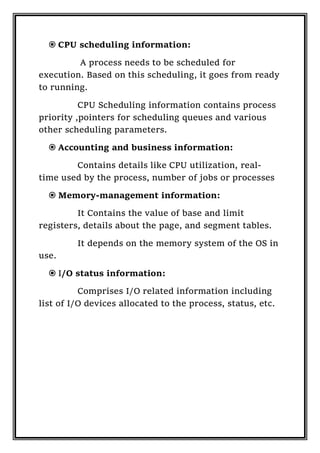 Process And Scheduling Algorithms in os | PDF