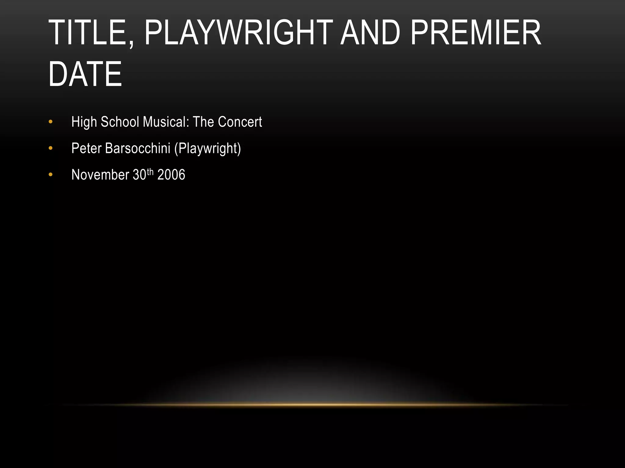 High School Musical | PPTX