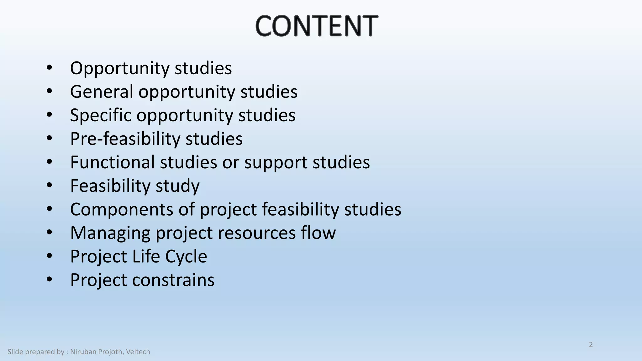 UNIT 2 PROJECT FEASIBILITY STUDIES | PPTX