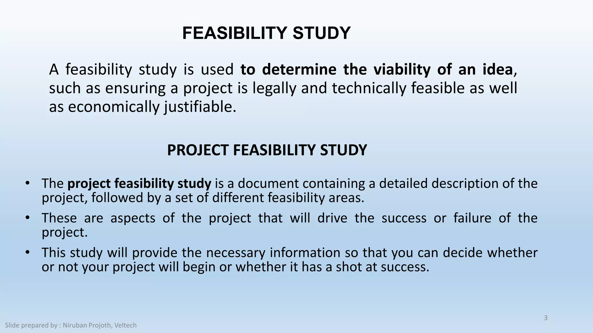 UNIT 2 PROJECT FEASIBILITY STUDIES | PPTX