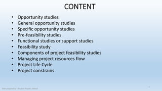 UNIT 2 PROJECT FEASIBILITY STUDIES | PPT