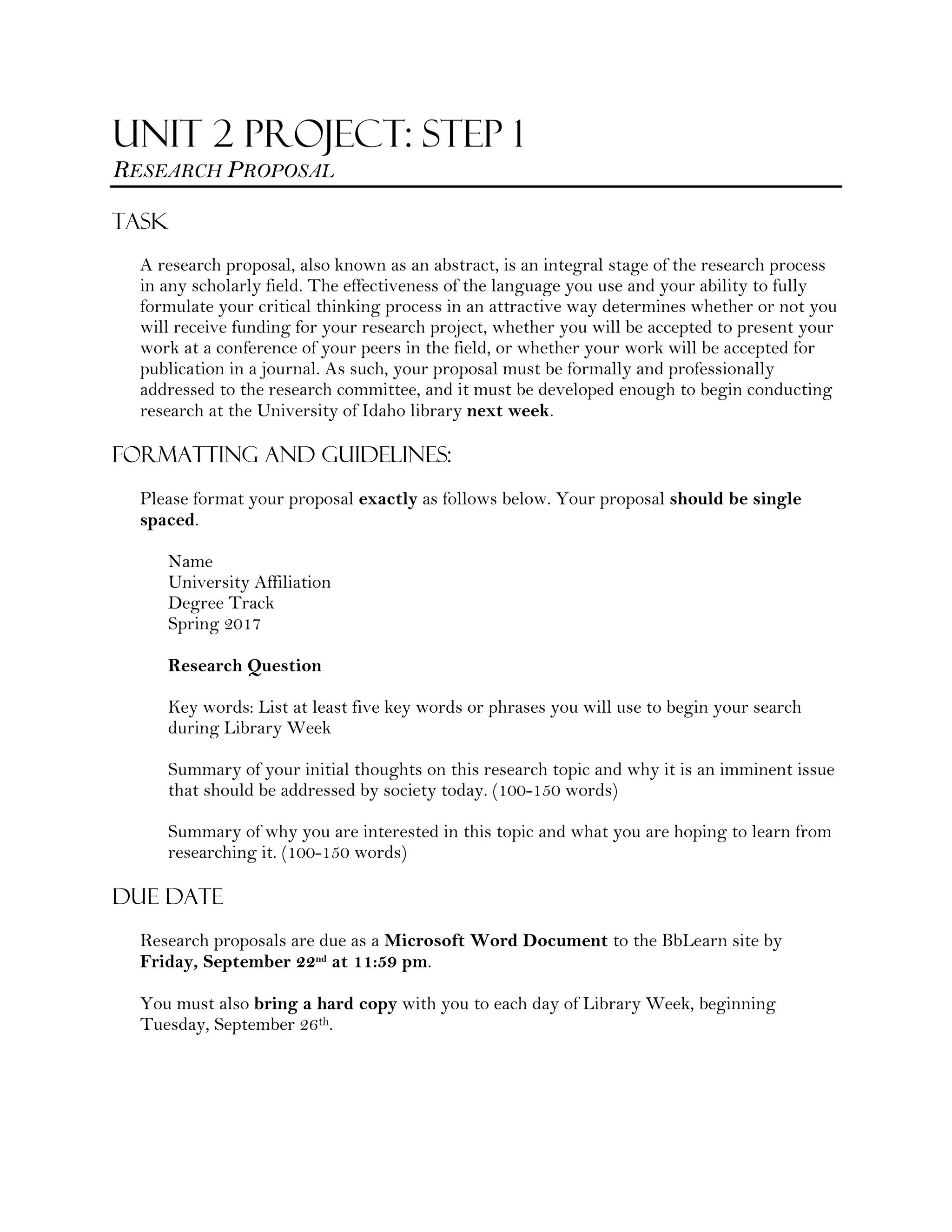 Unit2Project_ResearchProposal_Instructions | PDF
