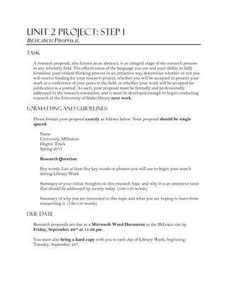 Unit2Project_ResearchProposal_Instructions | PDF