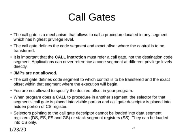PAI Unit 2 Protection in 80386 segmentation | PDF