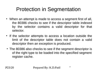 PAI Unit 2 Protection in 80386 segmentation | PDF