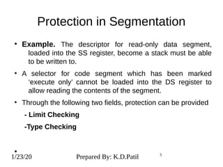 PAI Unit 2 Protection in 80386 segmentation | PDF