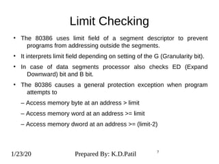 PAI Unit 2 Protection in 80386 segmentation | PDF