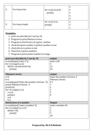 ESIT135 Problem Solving Using Python Notes of Unit-1 and Unit-2 | PDF