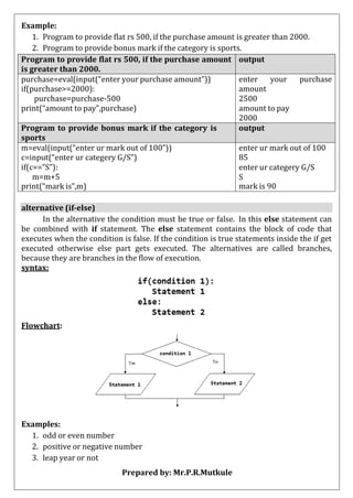ESIT135 Problem Solving Using Python Notes of Unit-1 and Unit-2 | PDF