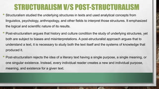 Literary Theory & Criticism pt 3: Post-Structuralism & Deconstruction | PDF