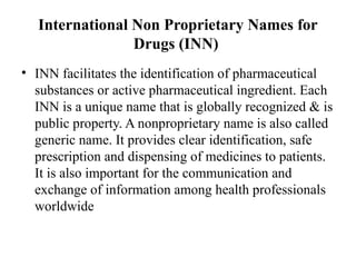 Fundamentals of ATC Coding DDD and INN Classification | PPTX
