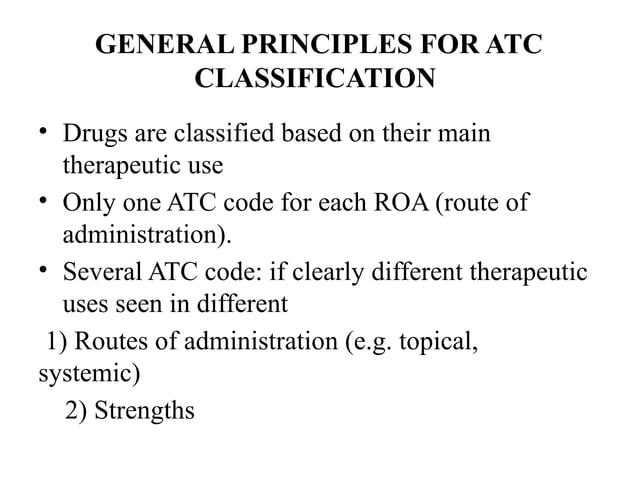 Fundamentals of ATC Coding DDD and INN Classification | PPTX